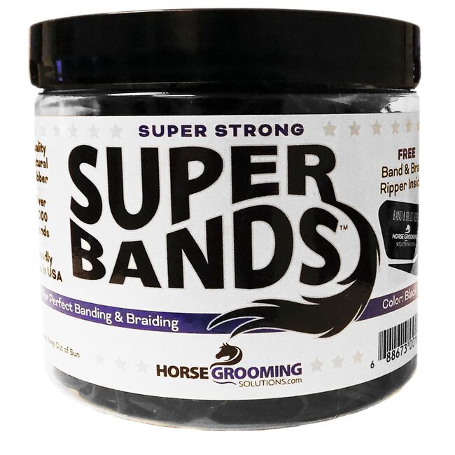 Super Bands Black Braiding Bands, 4987 – Running Hard Products